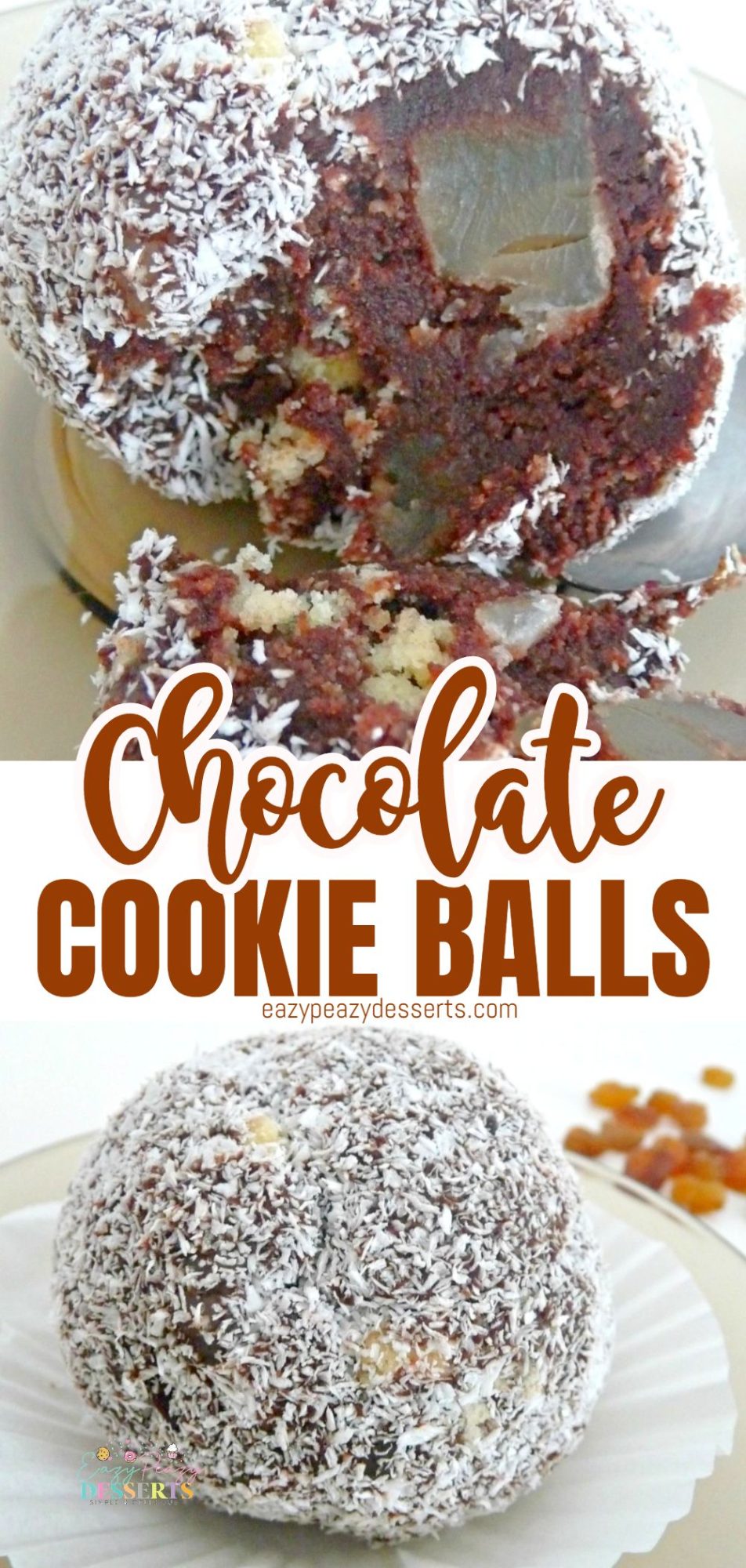 The Most Perfect CHOCOLATE COOKIE BALLS - Eazy Peazy Desserts