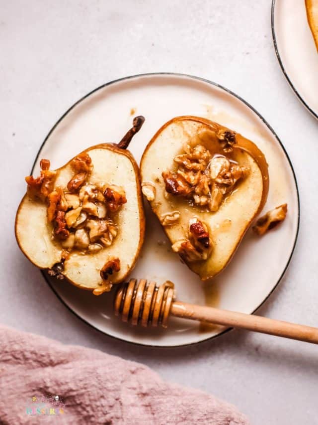 BAKED PEARS RECIPE WITH HONEY, CINNAMON & PECANS STORY - Eazy Peazy ...