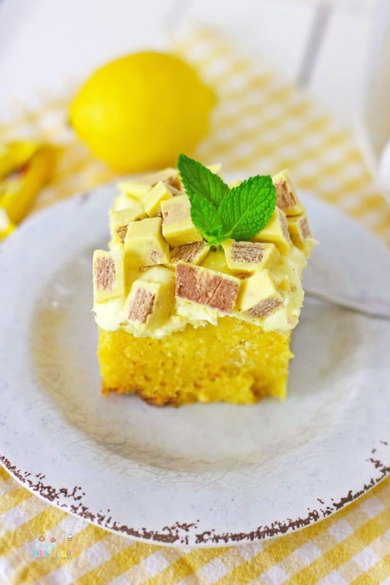 Slow cooker lemon crunch cake - Eazy Peazy Desserts
