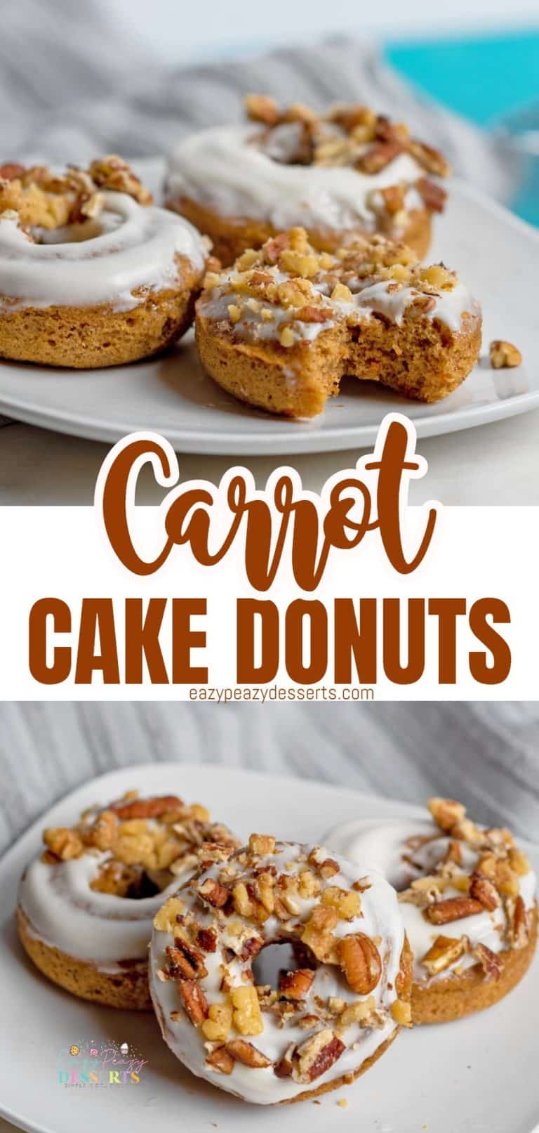 Baked CARROT CAKE DONUTS - Eazy Peazy Desserts