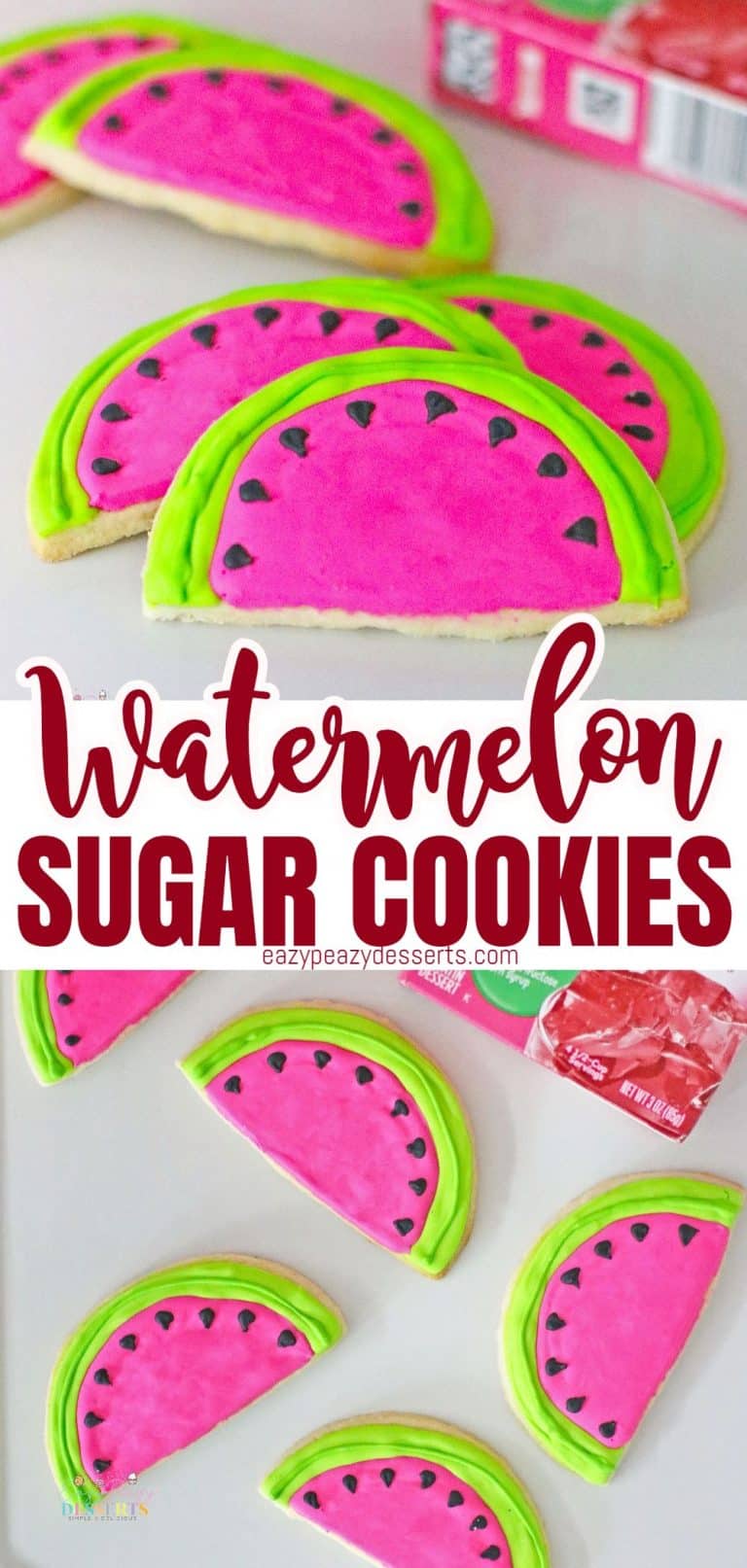 Delicious & Fun WATERMELON COOKIES - Eazy Peazy Desserts