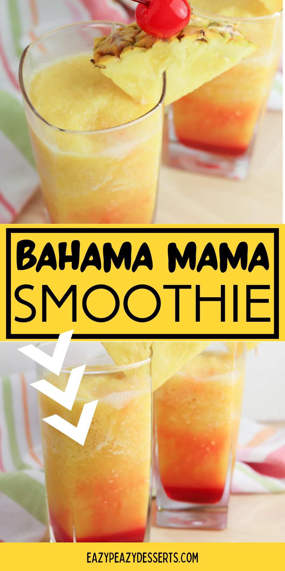 Bahama Mama Smoothie Recipe - Eazy Peazy Desserts